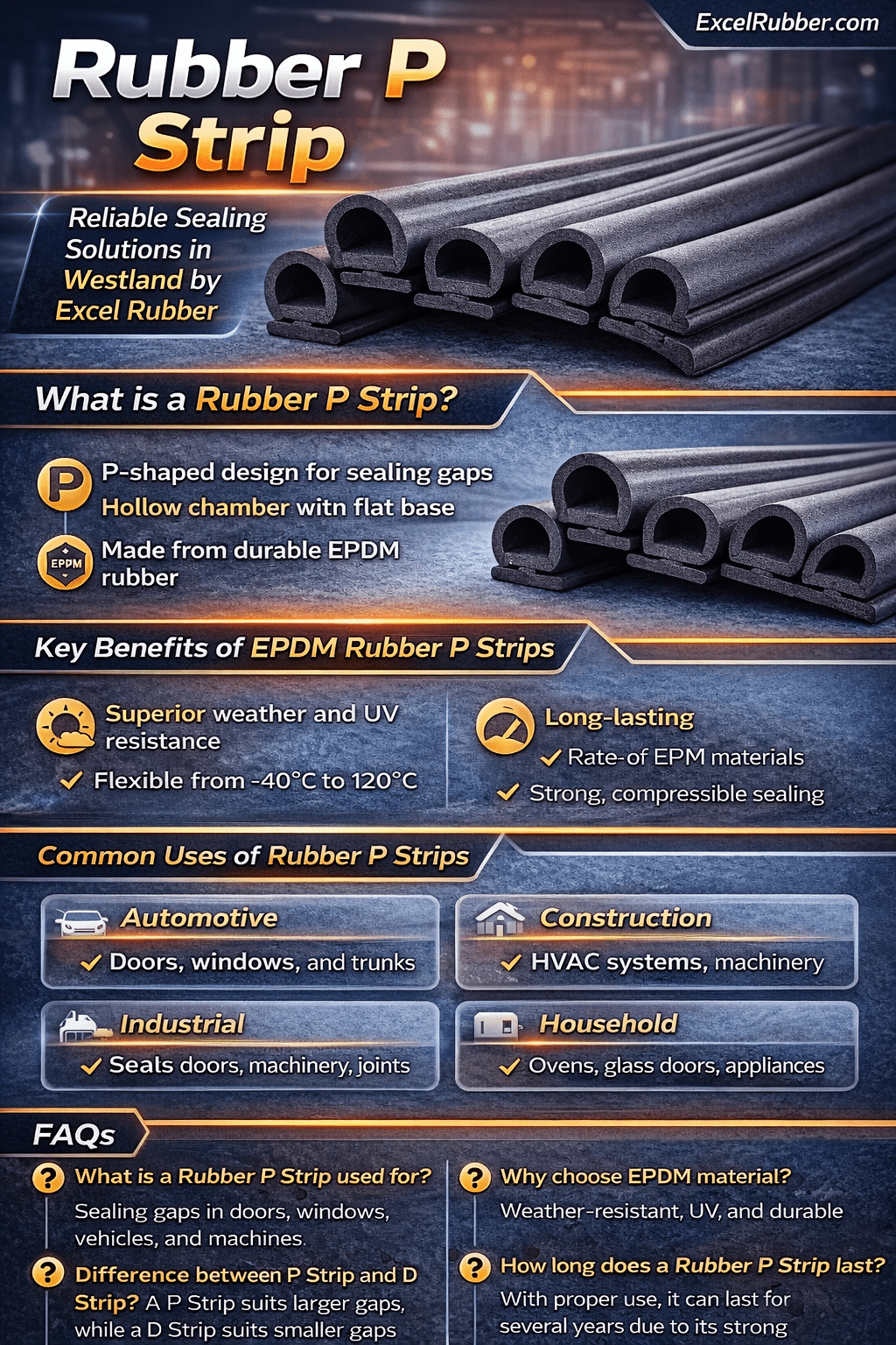 Rubber P Strip Solutions by Excel Rubber
